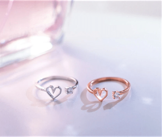Best Seller Mother Daughter Rings Silver 925 - Kawaii Peach