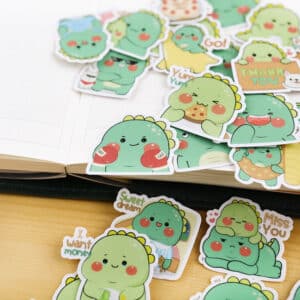 Dinosaur Stickers Dino Stickers 40 Pcs DODO™ - Kawaii Peach