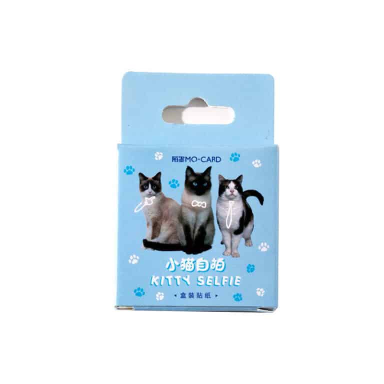 Cute Kitten Stickers Realistic Cat Stickers 48Pcs - Kawaii Peach