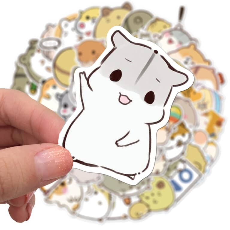 Kawaii Hamster Stickers Cute Pack 50 Pcs - Kawaii Peach