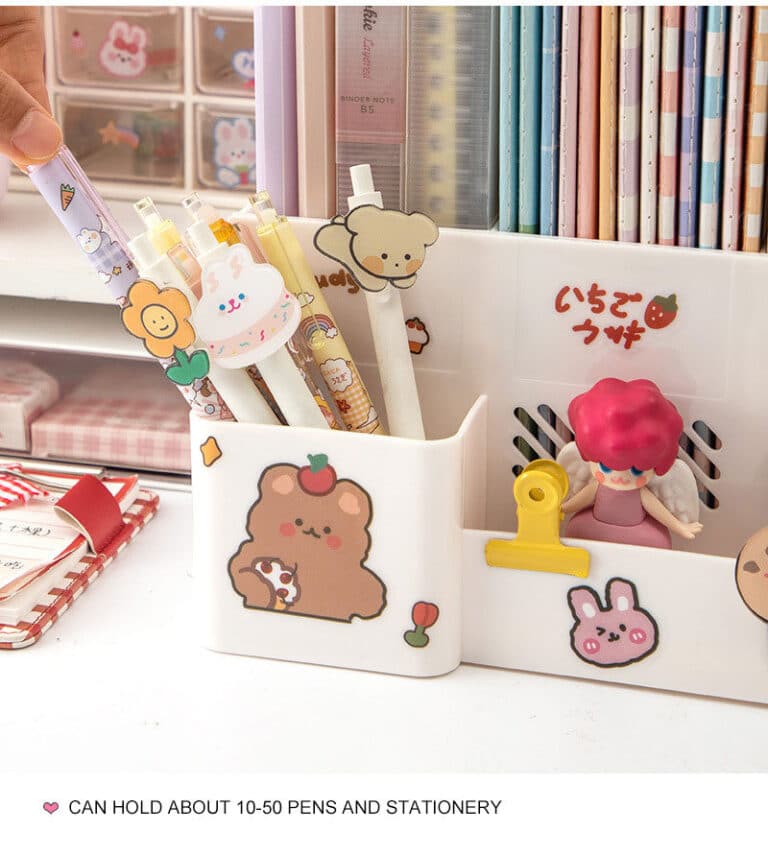MULTI Large Kawaii Desk Organizer Cute - Kawaii Peach