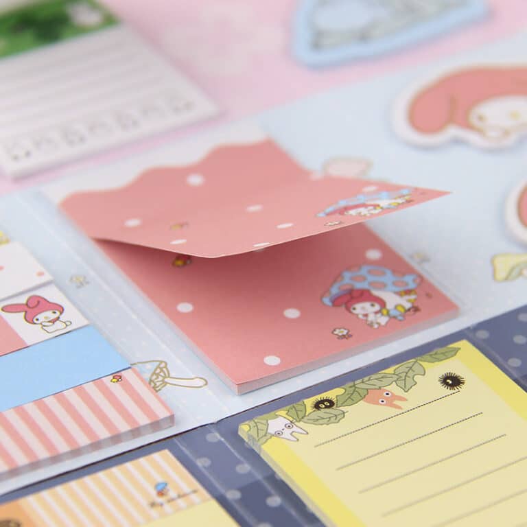 My Melody Sanrio Sticky Notes Pack + Totoro - Kawaii Peach