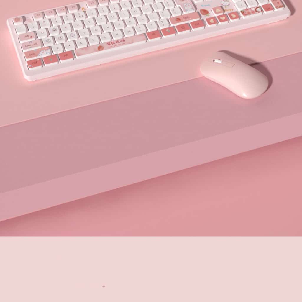 Quiet Keyboard Pink Cartoon Keyboard - Kawaii Peach