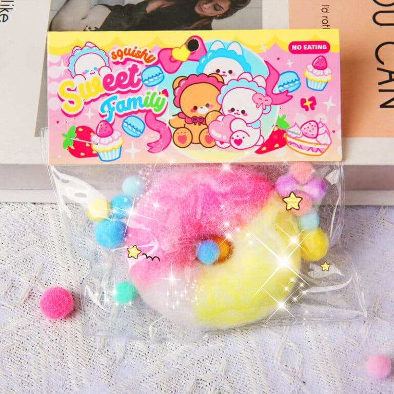 Cute Pink Bear Squishy - Kawaii Peach